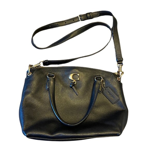 Coach | Bags | Coach Remi Pebbled Leather Three Compartments Satchel ...
